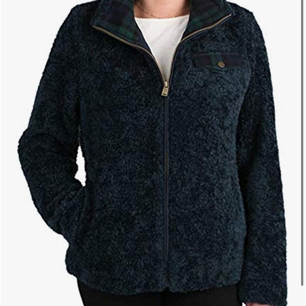Pendleton Blue Teddy Sherpa Plaid Full Zip Long Sleev… - Gem